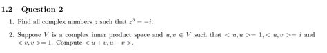 Solved Question Find All Complex Numbers Z Such That Chegg