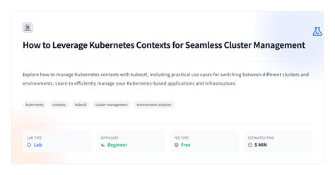 How To Leverage Kubernetes Contexts For Seamless Cluster Management Labex