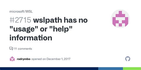 Wslpath Has No Usage Or Help Information Issue Microsoft Wsl Github