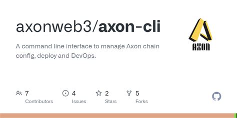 Github Axonweb3axon Cli A Command Line Interface To Manage Axon Chain Config Deploy And Devops
