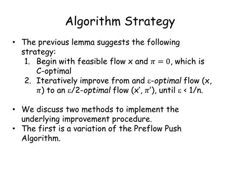 Ppt Min Cost Flow Polynomial Algorithms Powerpoint Presentation
