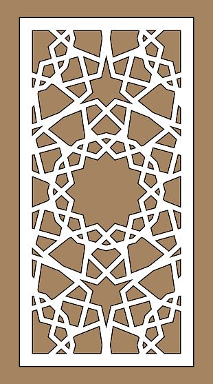 별과 아랍어 이슬람 장식 벽 화면 패널 패턴 벡터 템플릿입니다 레이저 절단을위한 장식 벡터 패널 아라베스크 스타일의 내부 파티션 템플릿 Cnc 장치에 대한 스톡 벡터 아트