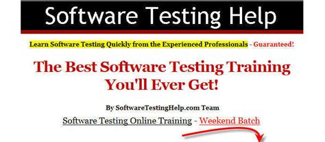 Software Testing Online Training Weekend Batch