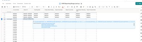 Im Trying To Auto Populate A Column With Monday To Sunday Dates Based On Date From Another
