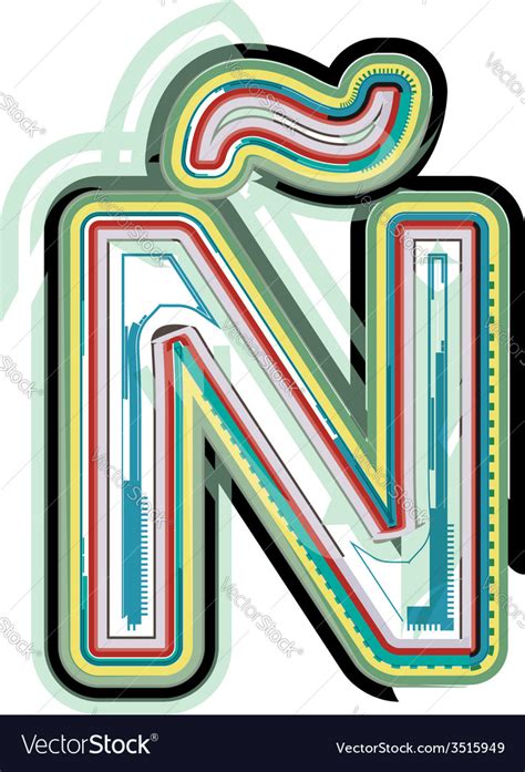 Abstract Colorful Letter Royalty Free Vector Image
