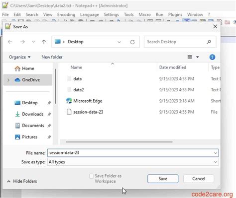 Working With Multiple Files In Sessions In Notepad Code2care