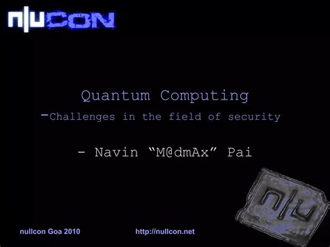 Quantum Computing Challenges In The Field Of Security Ppt