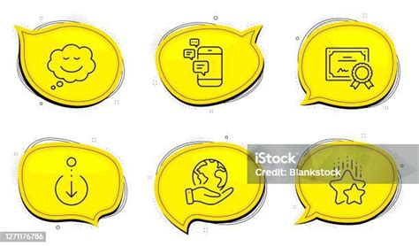 통신 순위 별 및 음성 거품 아이콘 세트 아래로 스크롤하여 표지판을 스크롤합니다 벡터 계급에 대한 스톡 벡터 아트 및 기타 이미지 계급 광고 기포 Istock