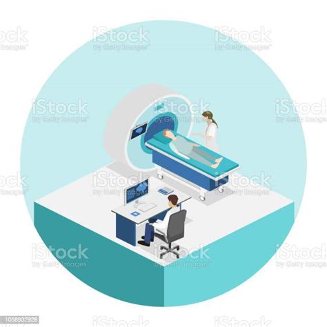 등각 투영 평면 3d 개념 벡터 병원 의료 Mri 웹 일러스트 의료용 스캐너에 대한 스톡 벡터 아트 및 기타 이미지 의료용