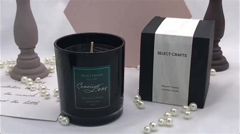 Custom Luxury Candle Personalized Private Label Black Matte Glass Jar