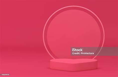 발렌타인 데이 연단 핑크 3d 무대 낭만적 인 휴일 축제 축 하 수상 경기장 현실적인 벡터 3차원 형태에 대한 스톡 벡터 아트 및 기타 이미지 3차원 형태 건설 플랫폼