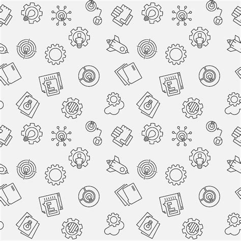 Premium Vector Startup Minimal Vector Seamless Pattern
