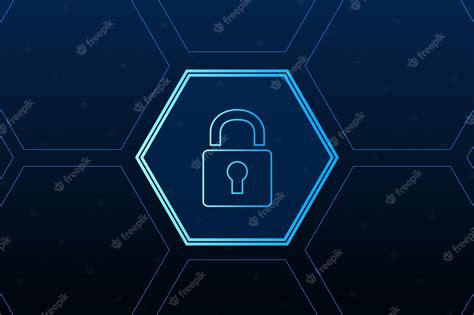 Premium Vector Cyber Security Technology Concept Shield With Keyhole Icon Personal Data