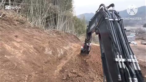 오늘의 일지 현대 굴착기 02 Hx60amt 산 사면 토공 정리작업 및 평탄작업 나라시 개인 일 3 Youtube