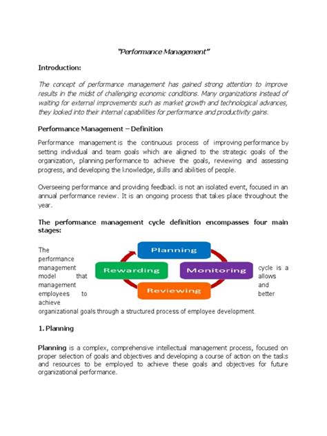 Performance Management Pdf Performance Management Goal