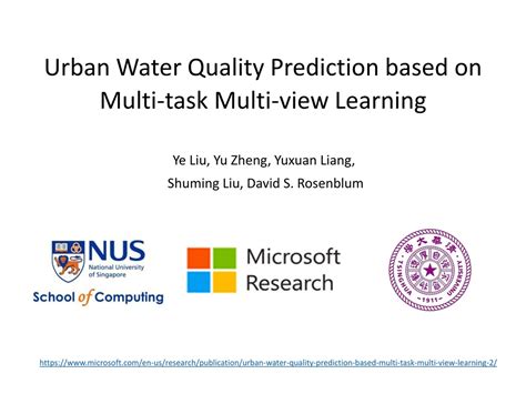 Ppt Urban Water Quality Prediction Using Multi View Learning Powerpoint Presentation Id9018421