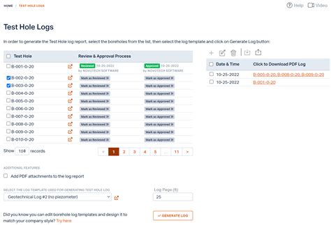 Rslog Documentation Test Hole Log