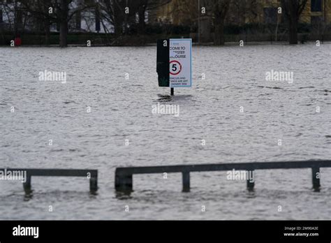 The Flooded Worcester Racecourse After Days Of Heavy Rain Led To The River Severn Bursting Its