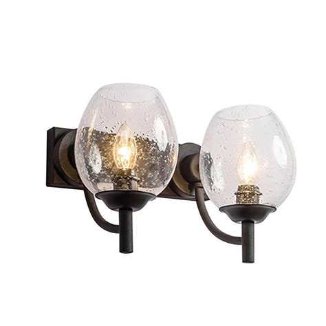 Modern Minimalist 2 Light Clear Glass Shade Wall Sconces In Black Metal Wall Light Homary Uk
