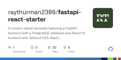 Github Raythurman2386fastapi React Starter A Modern Minimal Starter Raymond Thurman