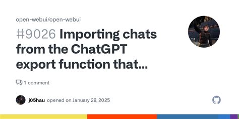 Importing Chats From The Chatgpt Export Function That Were A Part Of A