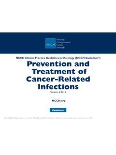 NCCN Clinical Practice Guidelines In Oncology NCCN Nccn Clinical Practice Guidelines In