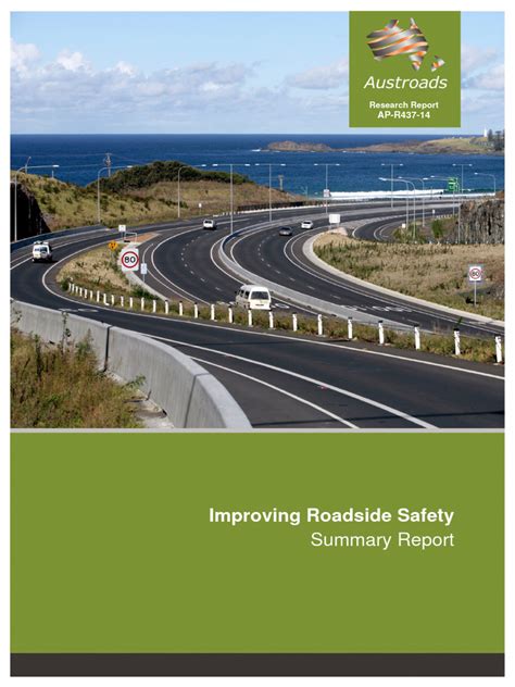 Ap R437 14 Improving Roadside Safety Summary Pdf Traffic Collision Risk