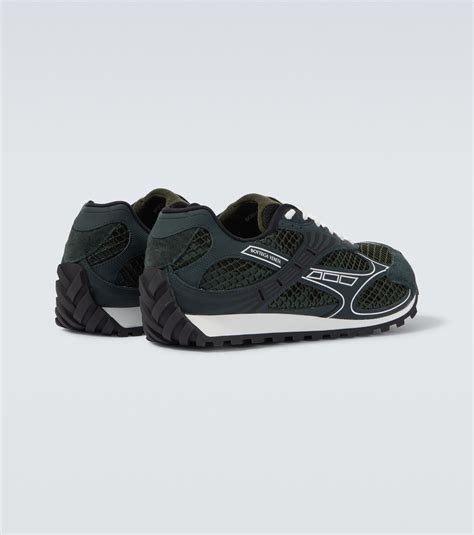 Orbit Suede Trimmed Sneakers In Green Bottega Veneta Mytheresa