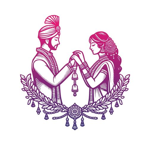 Hindu Wedding Card Clip Art