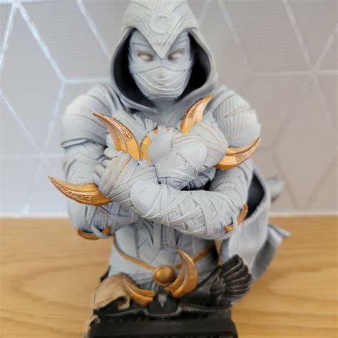 3d Printable Freebie Wicked Marvel Moon Knight Bust Tested And Ready For 3d Printing By Wicked
