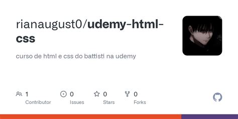 GitHub Rianaugust0 Udemy Html Css Curso De Html E Css Do Battisti Na