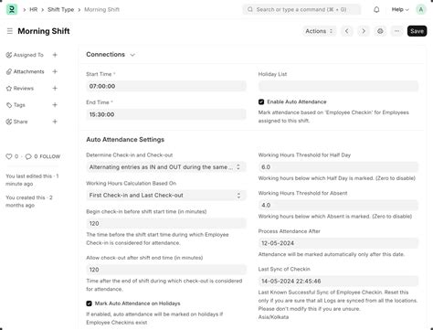 Shifts And Attendance