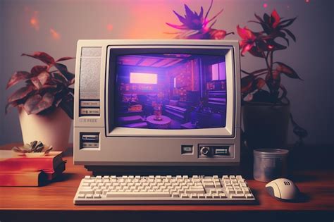 Premium Ai Image 90s Computer 90s Retro Background