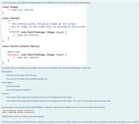 Solved A Set Of Invariants Preconditions And Postconditions