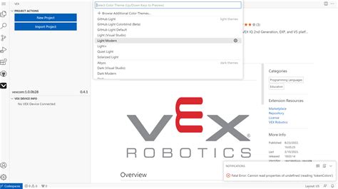 VEX Visual Studio Code Extension VEX News VEX Forum