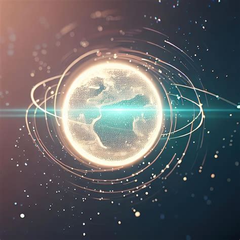 Premium Photo Virtual Planet Earth With Particles And Lines Network Connection Big Data