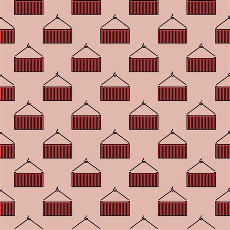 Hanging Red Shipping Container Vector Delivery Colored Seamless Pattern 20947664 Vector Art At