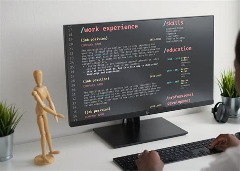Resume CV Template Template Programming Coding Etsy