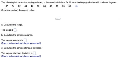 Solved B Calculate The Sample Variance The Sample Variance Chegg Com