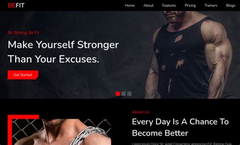 Develop Your Gymfitnessyoga Website Using Htmlcssreactjs By
