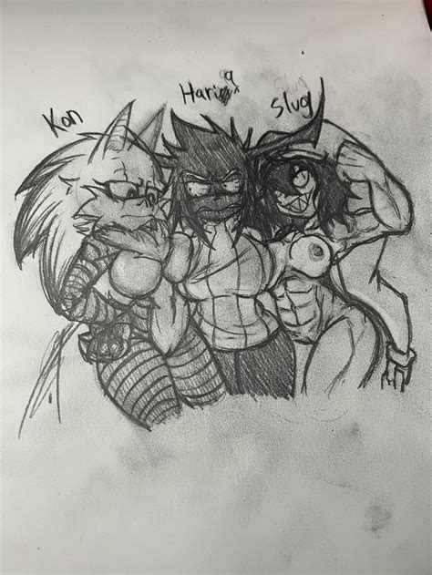 Rule 34 Breasts Hari Kon Scared Bum Original Characters Slug Ghastlybum Tastefulanatomy