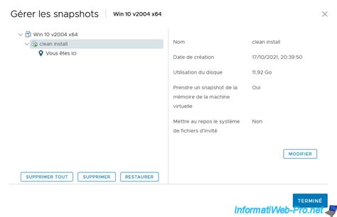 Create Snapshots Of A Vmware Vsphere 67 Virtual Machine Vm To Quickly Restore Its State