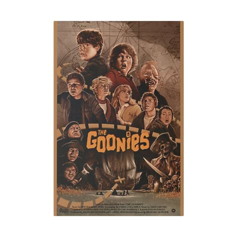 The Goonies Animated Movie Poster Custom Canvas Wall Print Etsy