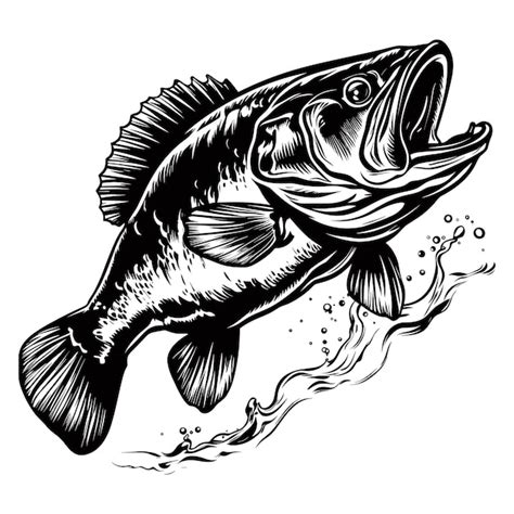 Premium Vector Bass Fish Icons Isolated On White Background