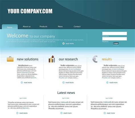 편집 가능한 웹 사이트 템플릿 벡터 Eps Ai Uidownload