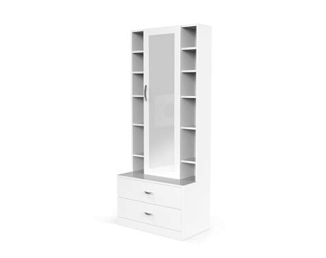 Lily Dressing Table With Storage And Drawers Frosty White Neehv Home Furniture