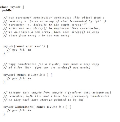 Solved Continue To Implement Class My Str Below This Class