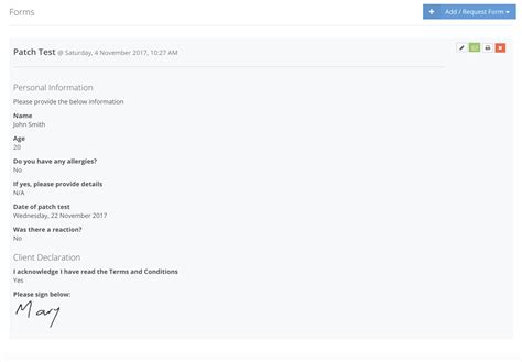 Example Form Patch Test Ovatu Help Guides