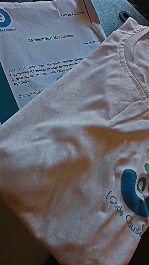 Harivdan N On Linkedin Internship Thankyou Swags