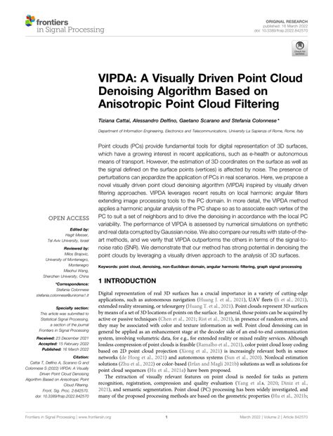 Pdf Vipda A Visually Driven Point Cloud Denoising Algorithm Based On
